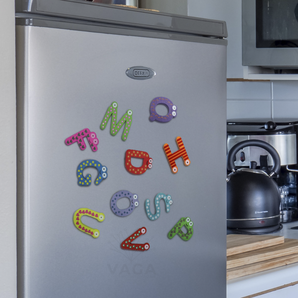 Alfabeto Abecedario Magnético Letras Con Imán De Madera Abc ...