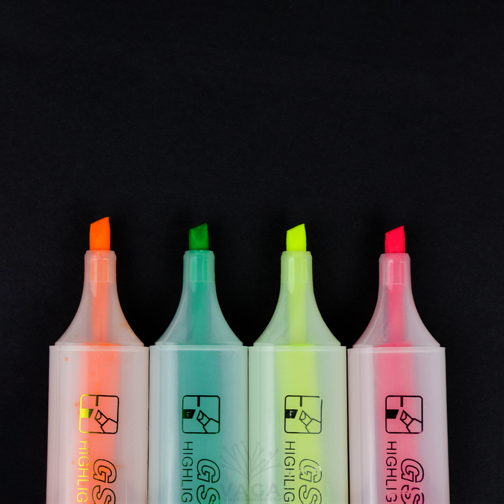 4 Piezas De Marcatextos Colores Fosforescentes – Comercializadora VAGA