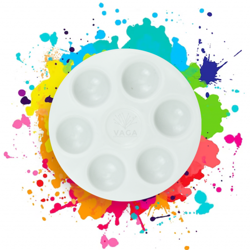 Godete Plástico 13 Cm Con 6 Espacios Pintura Acuarela ...