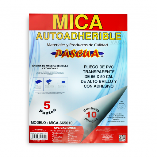 Mica Autoadherible 66x50cm Para Forrar Libro Cuaderno 10pzas – Comercializadora VAGA