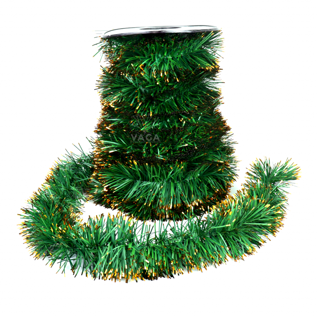 Rollo Escarcha Navideña Con 20 Metros Color Verde Pino Oro ...