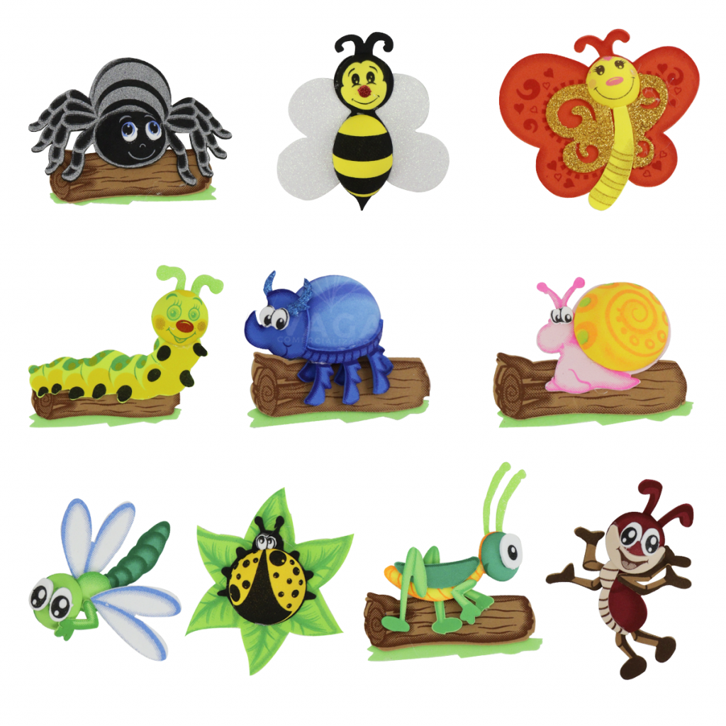 10 Animales Primavera Mariposa Figura De Fomi Didactico ...