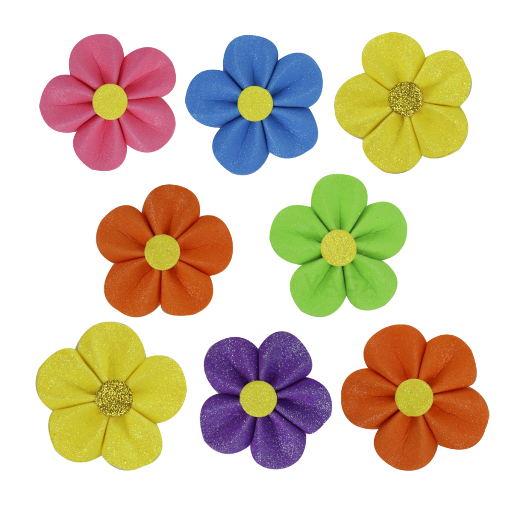 8 Figuras De Fomi Flores Colores Primavera Didactico – Comercializadora ...