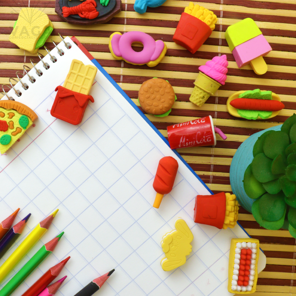 4 Paquetes Goma Migajon Comida Hamburguesa Papas Fritas ...