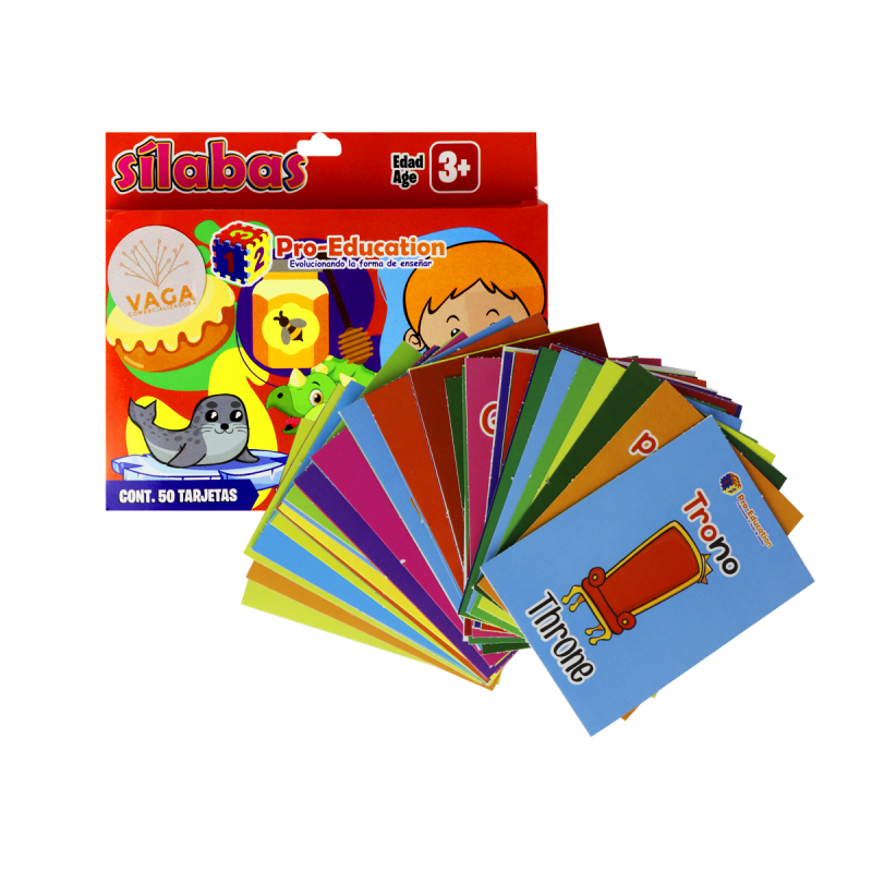 Juego De Memoria Bilingüe Silabas 50 Piezas – Comercializadora VAGA